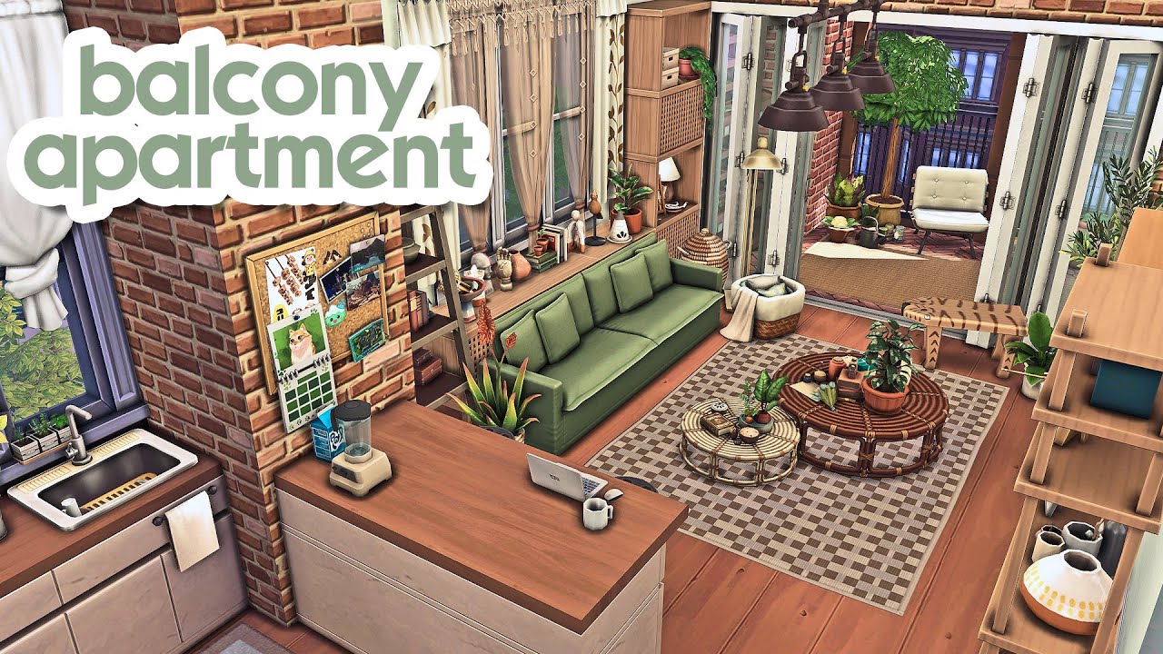 Plant Lover's Balcony Apartment | The Sims 4 Speed Build - YouTube