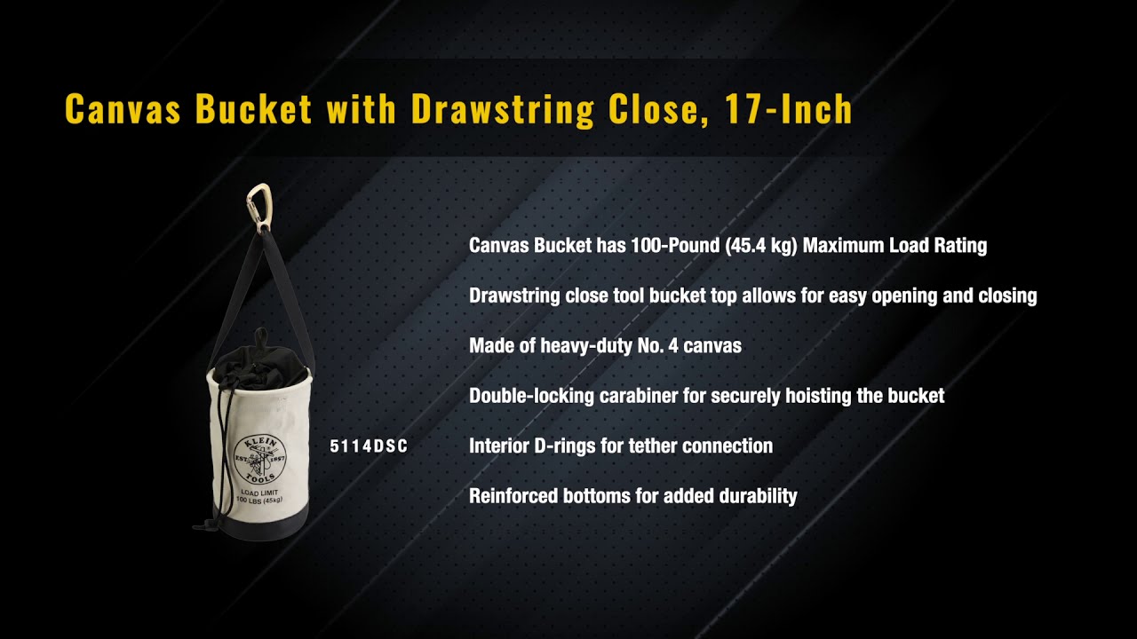Canvas Bucket with Drawstring Close - YouTube