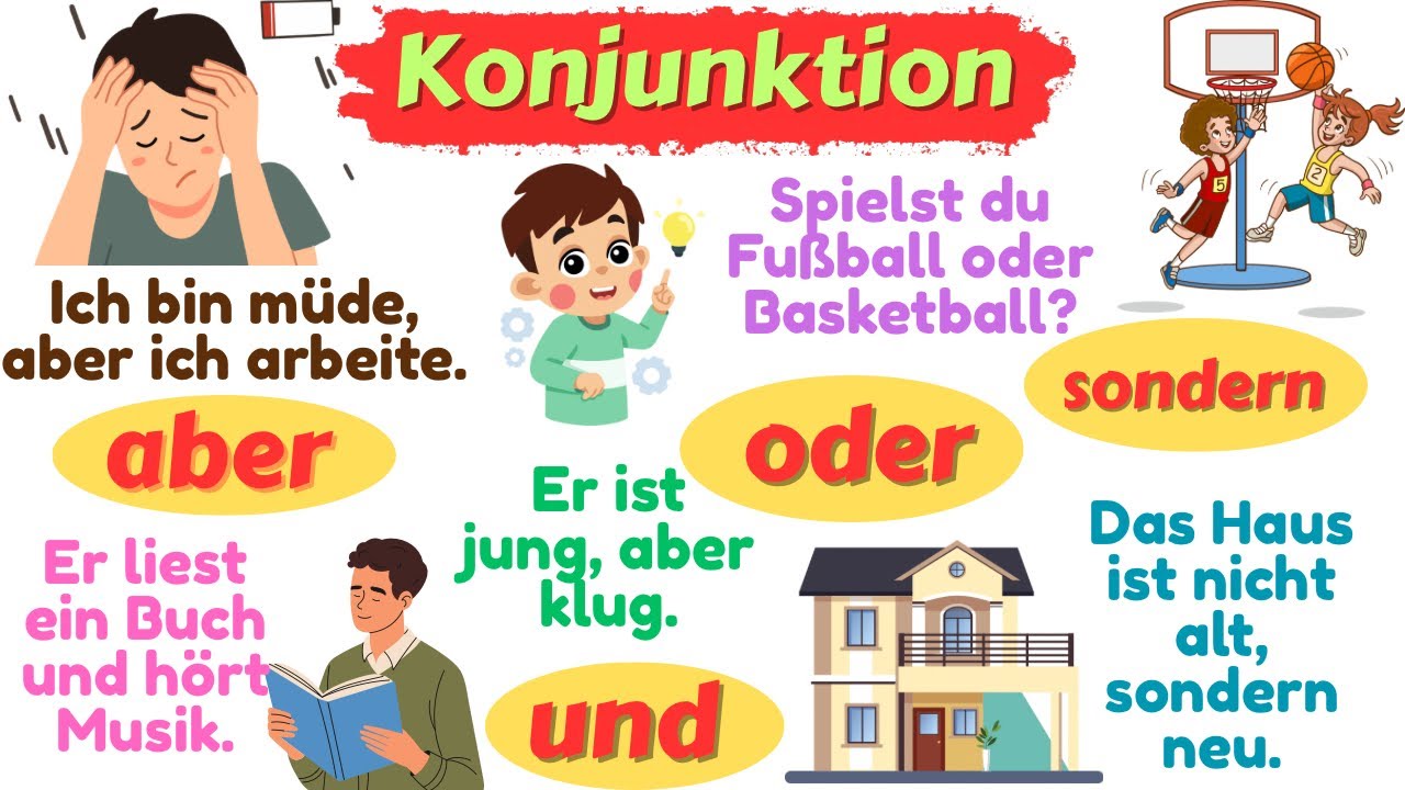 📚 Deutsch lernen leicht gemacht: Konnektoren „aber, und, oder, denn ...