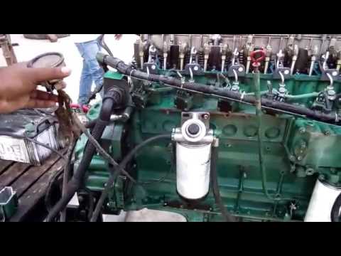 volvo D7D engine start - YouTube