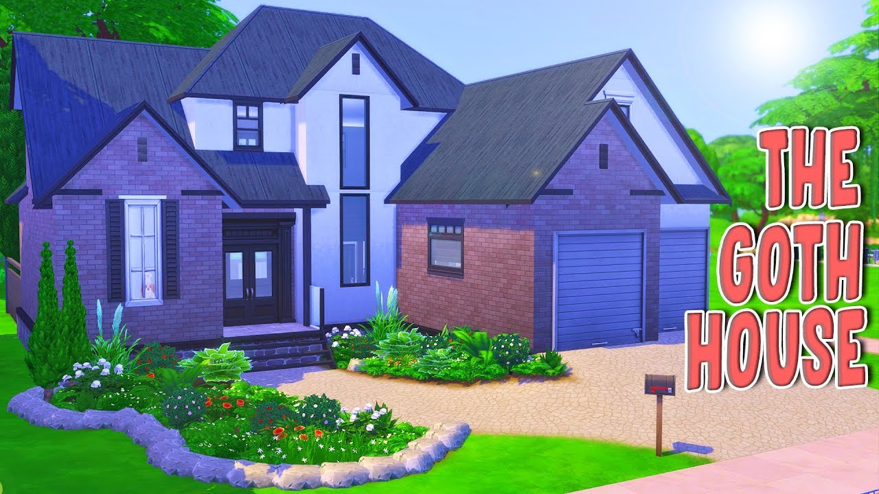 THE GOTH HOUSE // The Sims 4 Speed Build - YouTube