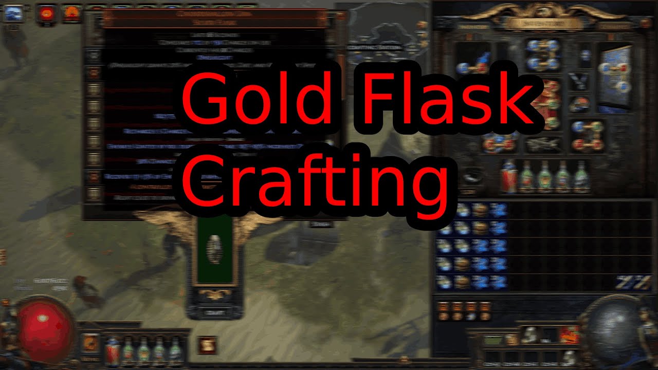 Crafting Gold Flasks for Profit Path of Exile - YouTube