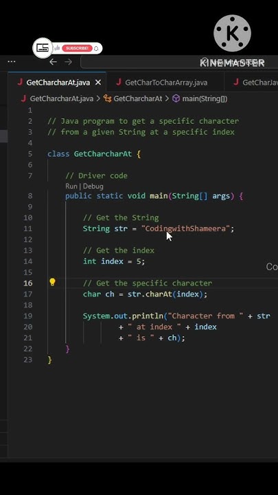 To Get Single Character from String| String.charAt() method|@CodingwithShameera1 #java # ...