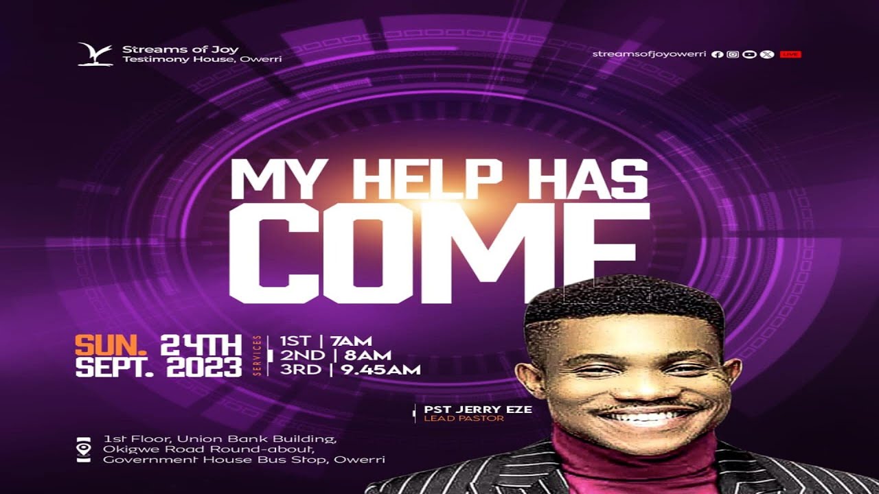 MY HELP HAS COME || SUNDAY SERVICE || 24TH SEPTEMBER, 2023. - YouTube