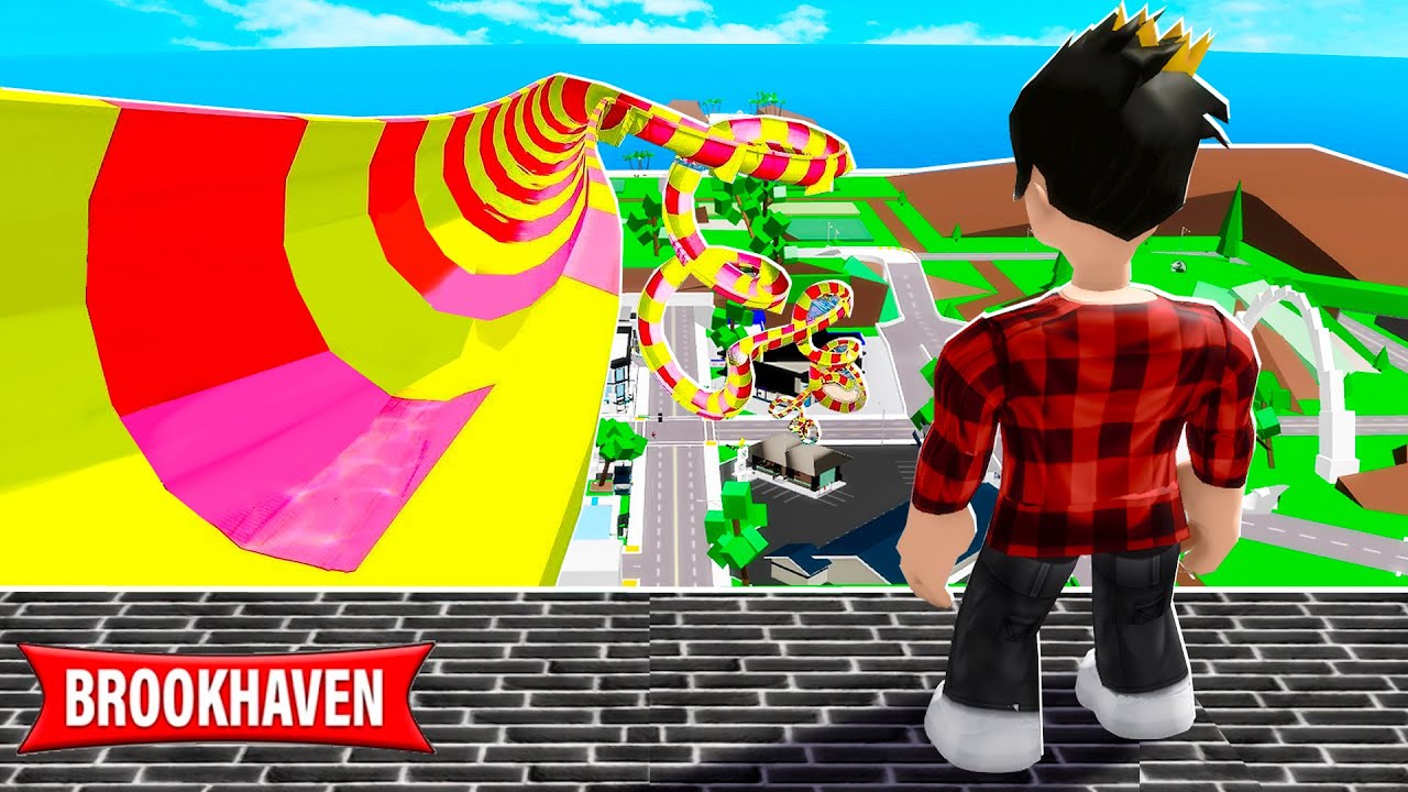 I Created The BIGGEST SLIDE In Roblox Brookhaven.. - YouTube