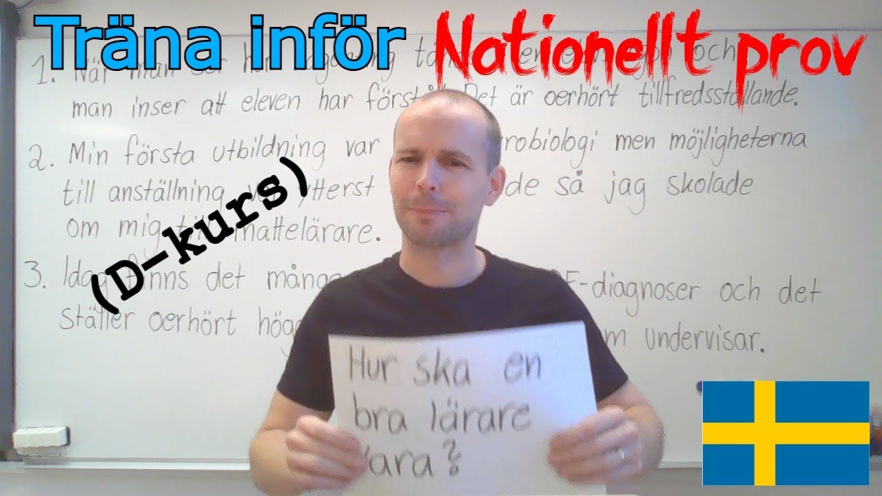 Träna till test (nationellt prov D) SFI - YouTube