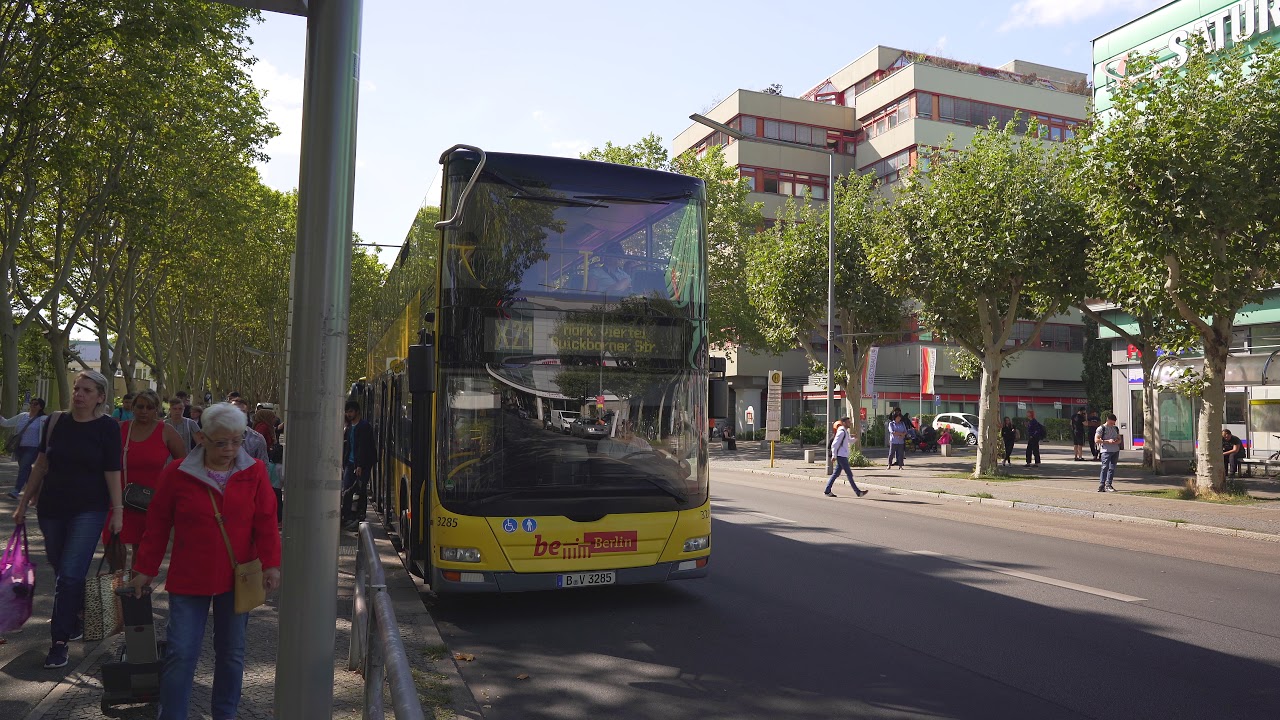 Germany, Berlin, Märkisches Zentrum bus stop - YouTube