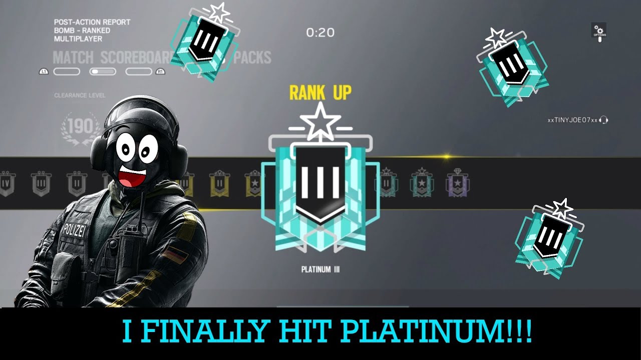 I FINALLY HIT PLATINUM!!! - Rainbow Six Siege (PS4) - YouTube