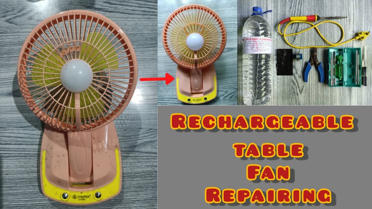 Rechargeable Fan with led light repair || How to repair a Rechargeable ...
