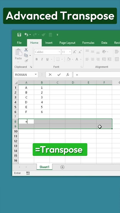 Master EXCEL Advanced Transpose Like a Pro! - YouTube