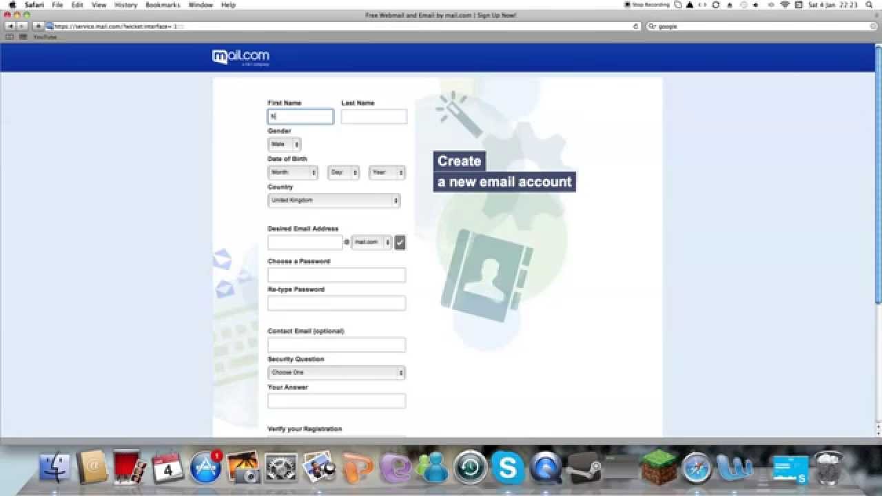How to make an email with mail.com - YouTube