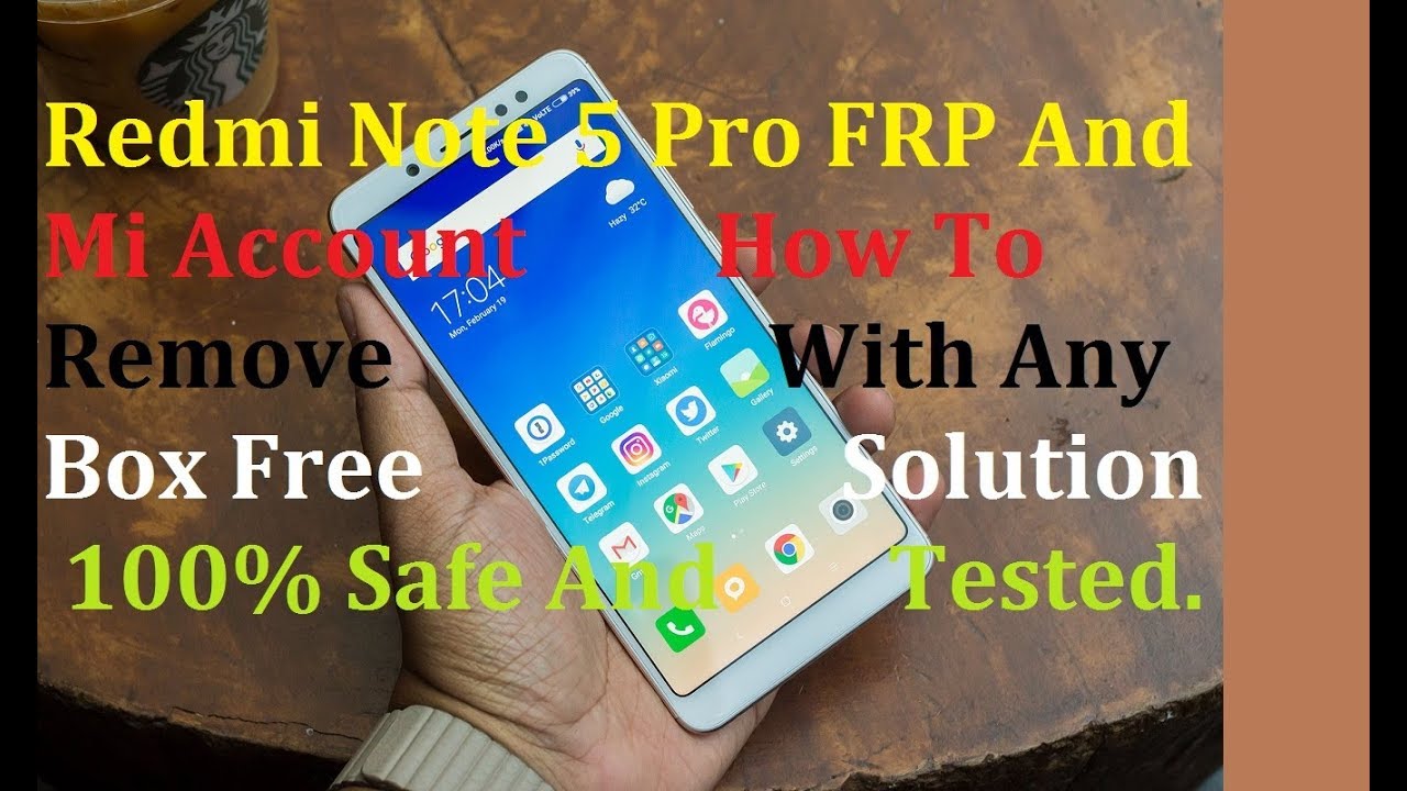 Redmi Note 5 Pro Mi Account FRP How To Remove With Mi Flash Tool, - YouTube
