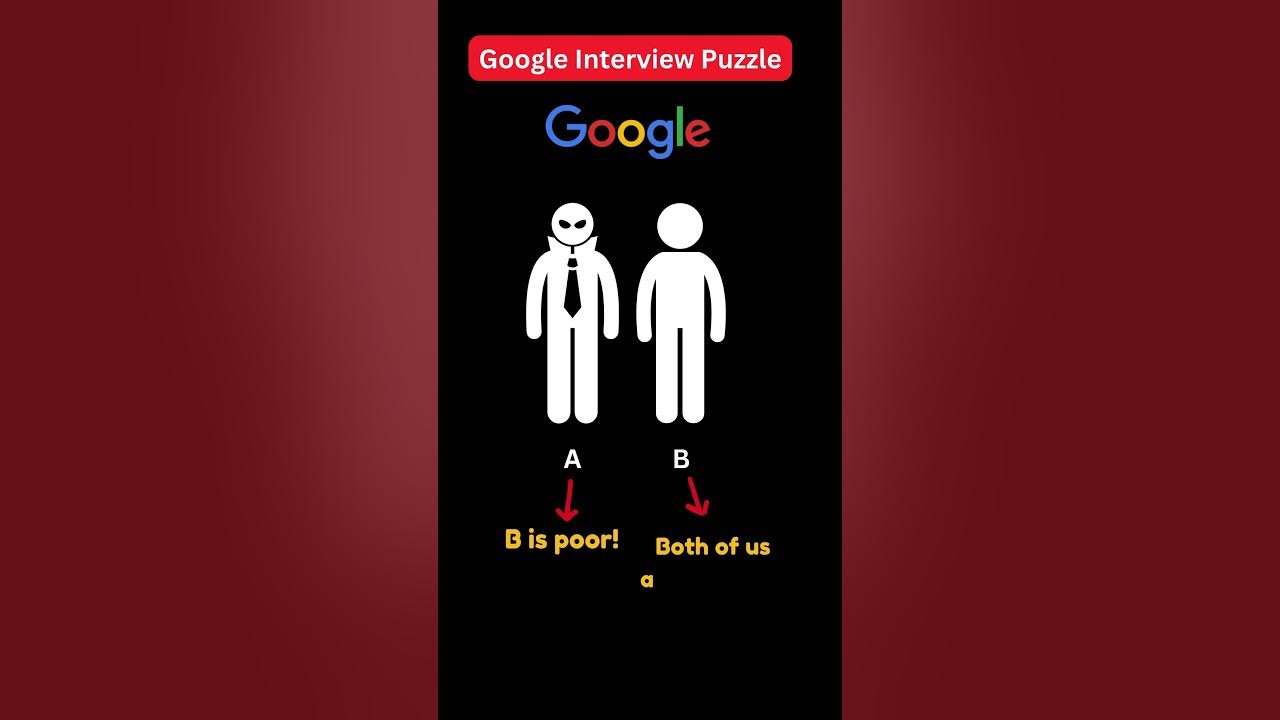 #M056 Google Interview Puzzle | Identify Rich or Poor #maths #interview - YouTube