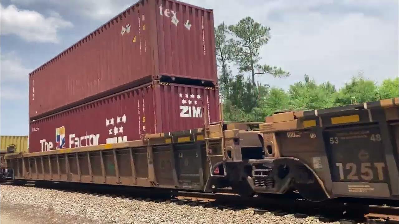 Short CSX I038 Double Stack Train - YouTube