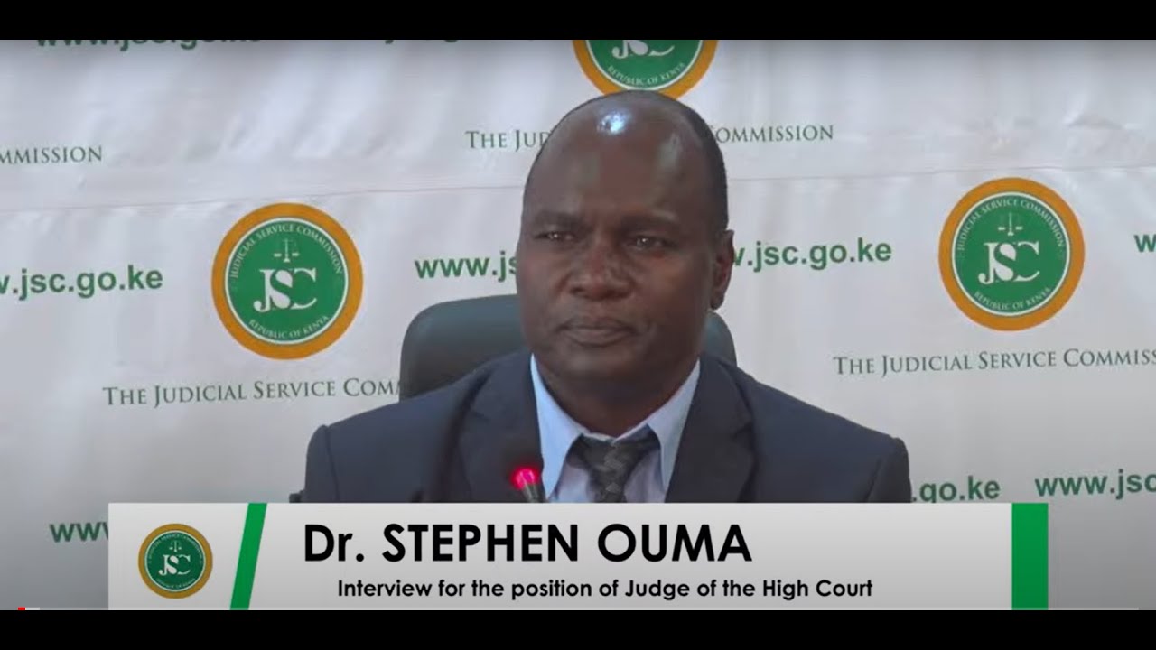Dr. Stephen Ouma Interview for the position of Judge of the High Court ...