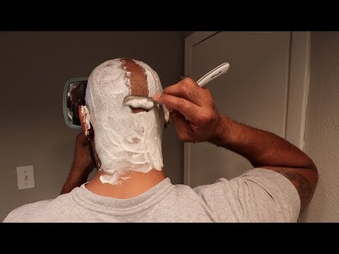 How To Straight Razor Head Shave In 25 Min - YouTube