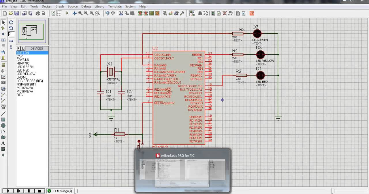 004.-MicroBasic: Tercer Programa Luces Semaforo - YouTube