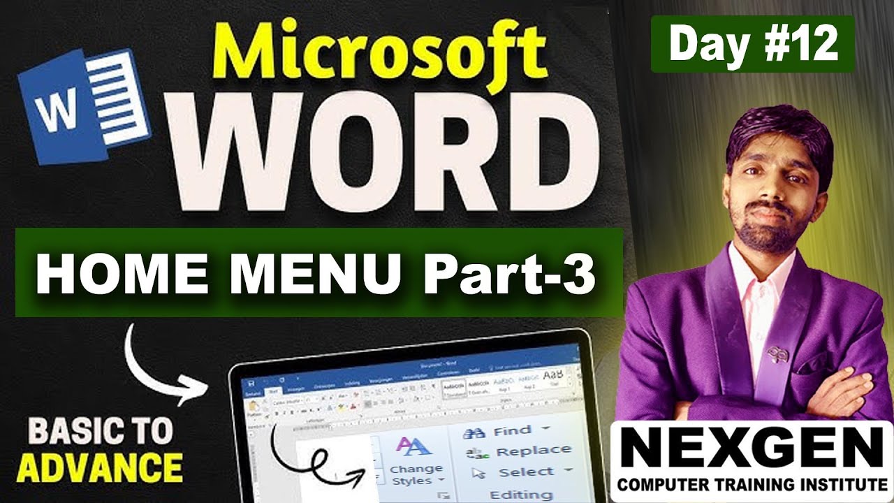 Ms Word Part 3 Day 12 Ms Word Tutorial हिंदी Ms Word Tutorial For