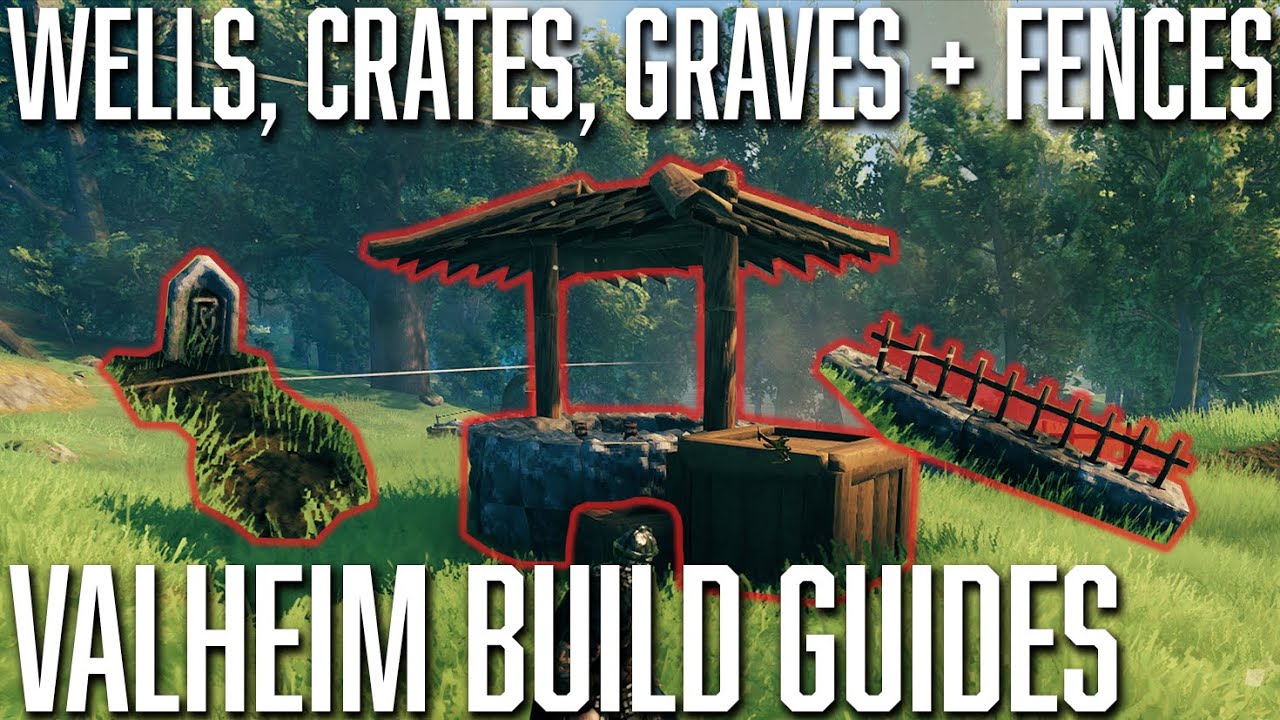 HOW TO BUILD Wells, Crates, Graves and new Fences in Valheim! - YouTube