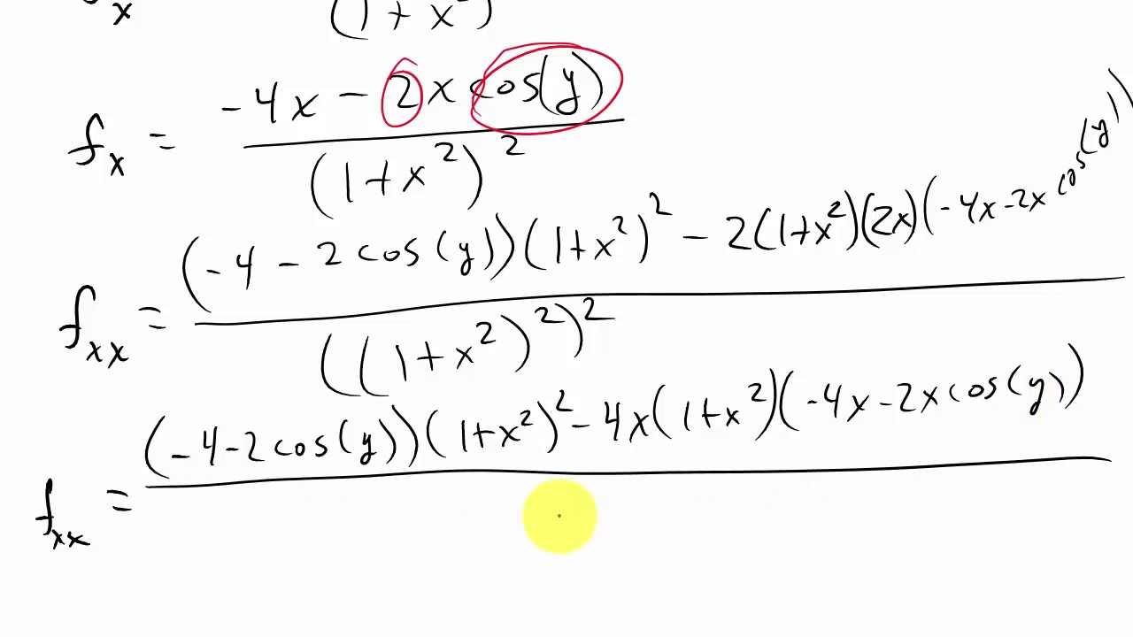 Finding The Second Partial Derivatives Ex 2 Youtube
