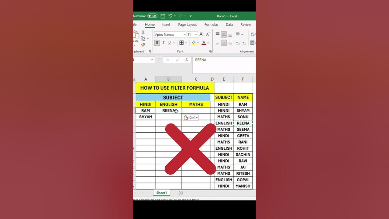 Adv Filter Formula In Excel Excel Exceltips Exceltutorial Msexcel Msexcelfullcourse