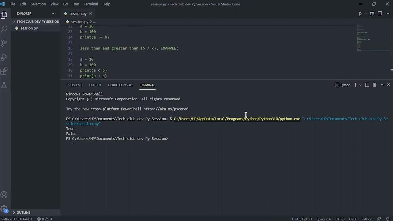 Web Development Session 11 || Python Continued || Tech Club - DPS Ruby ...