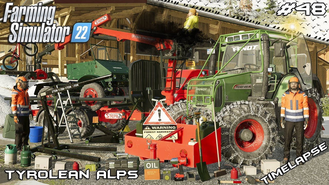 UPGRADING FENDT 415 & TRANSPORTING UNIMOG U411 | Tyrolean Alps ...