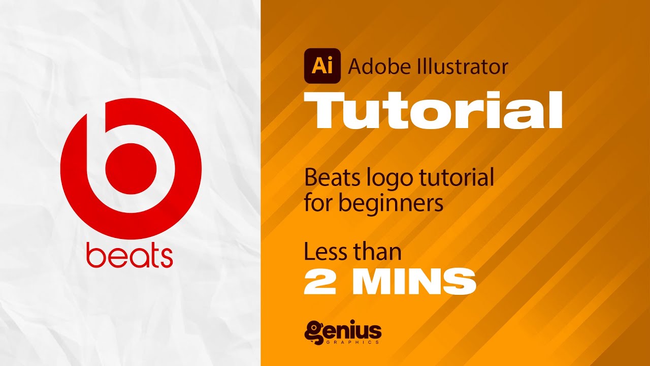 Illustrator Tutorial For Beginners - Beats Logo - YouTube
