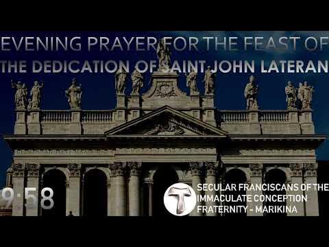 PREMIERE | Evening Prayer for the Feast of the Dedication of St. John ...