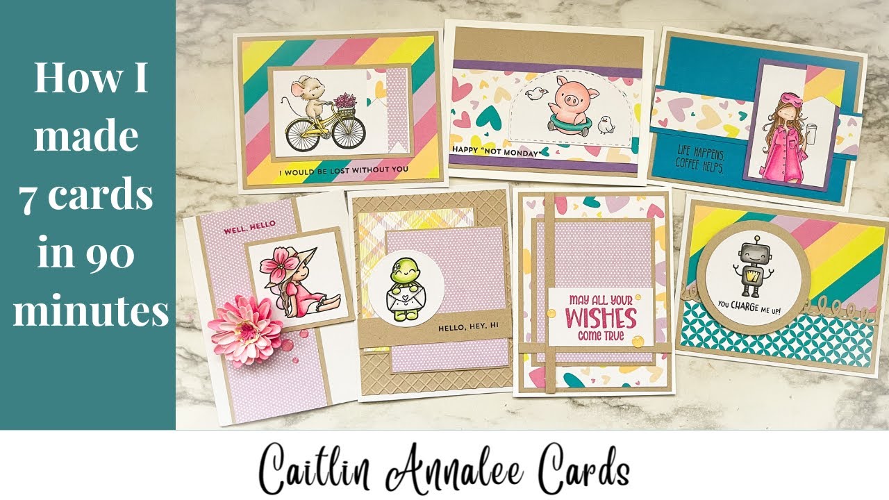 How I Made 7 Cards in 90 Minutes | Kendra's Card Challenge 9 Sketches 1 ...