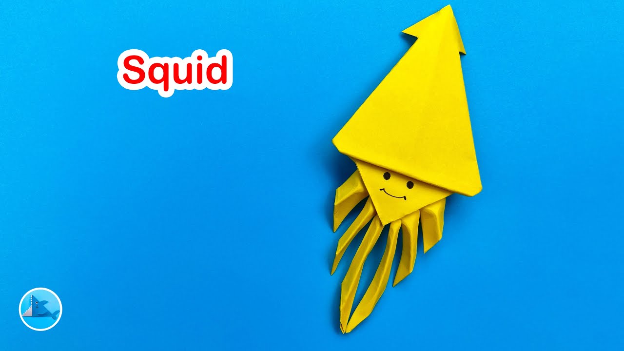 How to make a paper squid - easy origami - YouTube