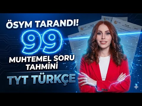ÇIKMIŞ SORULAR TARANDI | 2026 TYT'DE ÇIKMASI MUHTEMEL 99 TYT TÜRKÇE SORUSU #tyttürkçe #yks2026 #yks