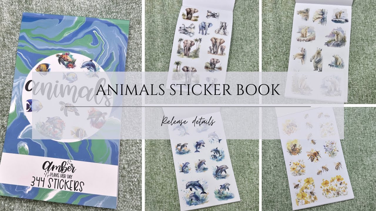 NEW Amber Plans Her Day Animals Sticker Book Flip Through | Release ...