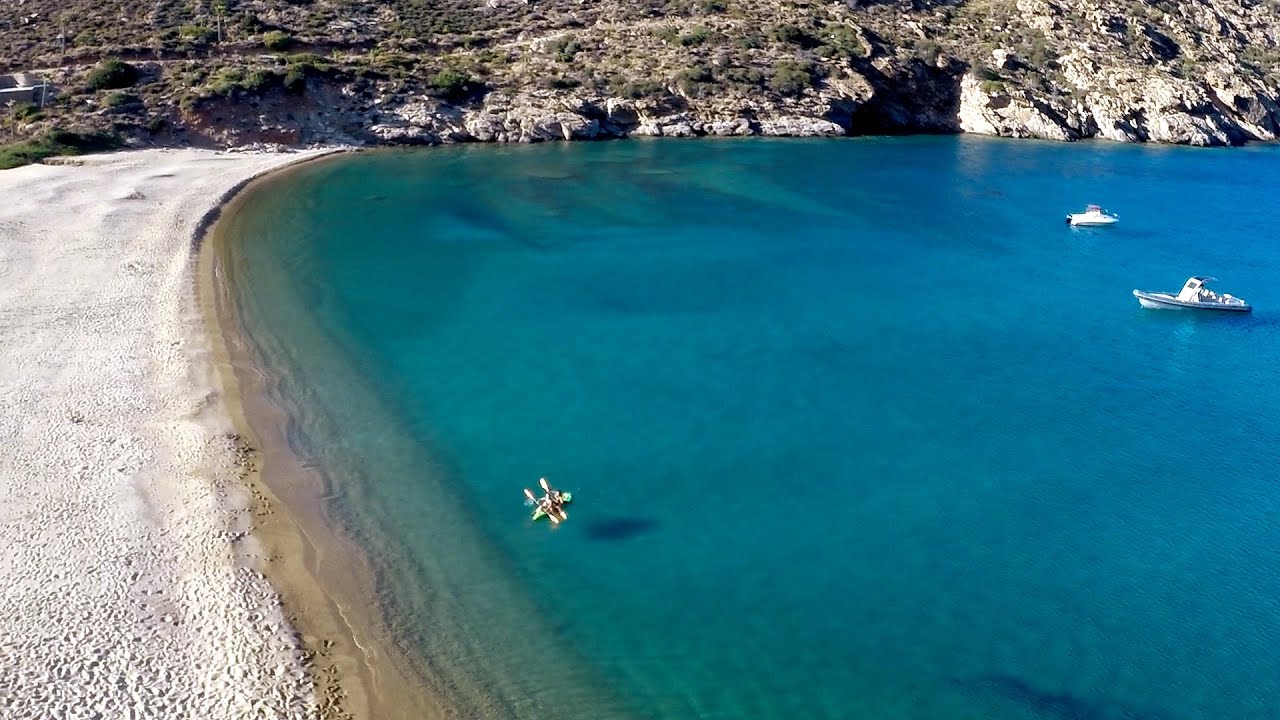 Ios Island fantastic beaches, Kalamos, Tris Eklisies & Papas - YouTube
