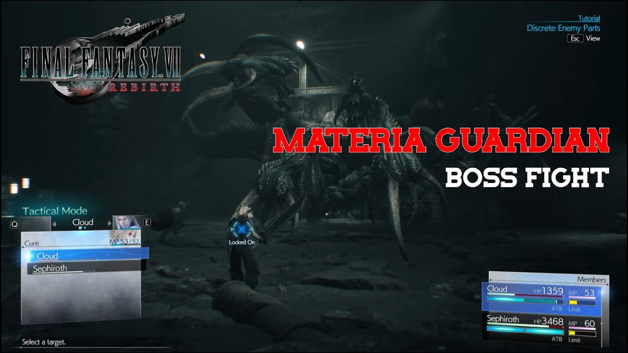 Final Fantasy VII Rebirth - Defeating Materia Guardian - YouTube
