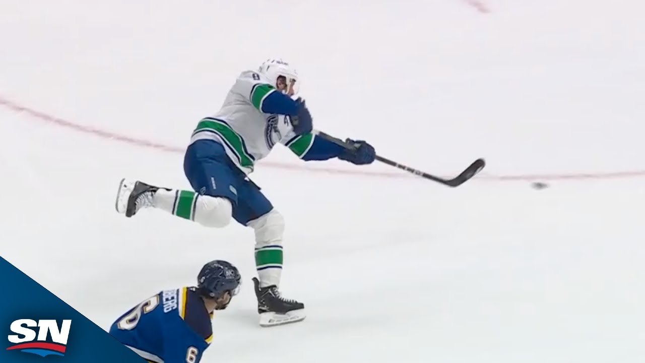 Canucks' Hughes Punishes Blues' Line Change With Stretch Pass To Miller ...