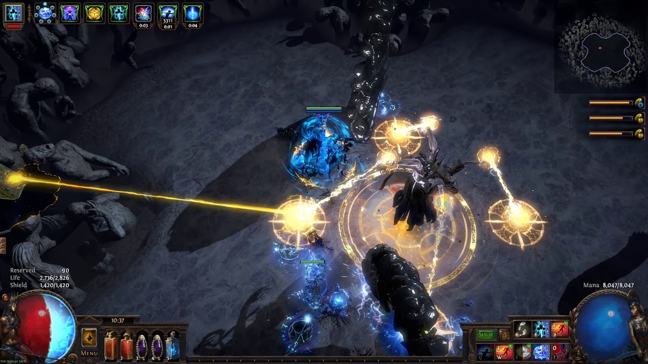 Path of Exile 3.10 Delirium - Storm Brand Archmage Hierophant gameplay ...