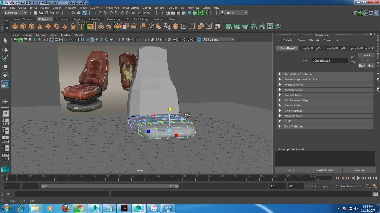 Tutorial on Modeling a Car Seat in Maya. - YouTube