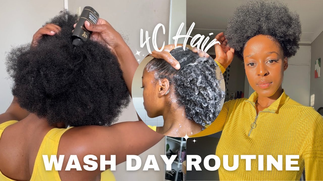 MY NATURAL HAIR REALISTIC WASH DAY ROUTINE | For Type 4 Hair 💦 - YouTube