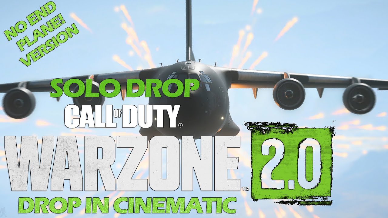 Call of Duty Warzone 2 drop in intro cinematic without end plane video BLURRED NAMES - SOLO drop ...