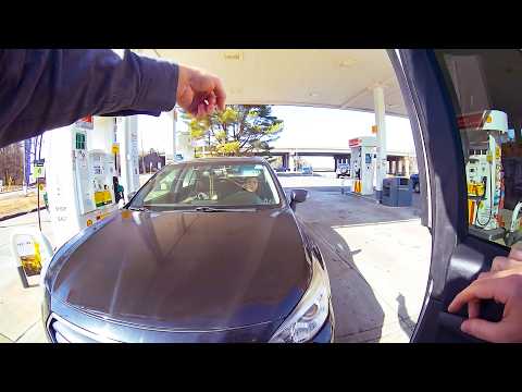 Woman Turns Gas Station Into a Battlefield