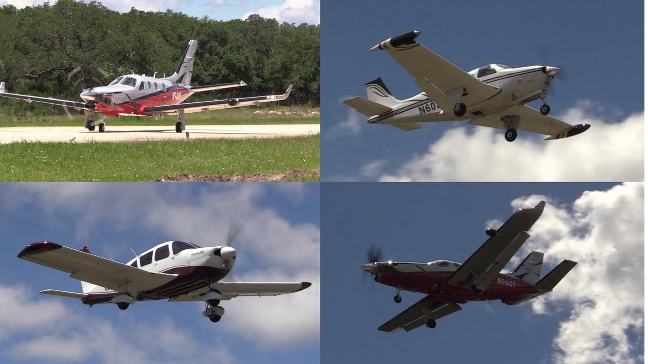 Boerne Stage Field Airport Airplane Landings & Takoffs Compilation ...