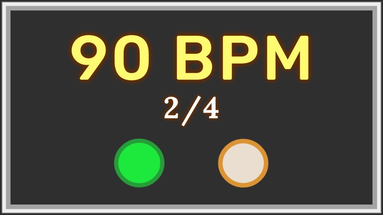 90 BPM 2/4 - Metrónomo con acento ⏳ ️ - YouTube