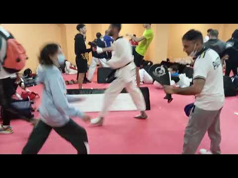 Little Taekwondo player Ayesha Ayaz practicing in UAE - YouTube