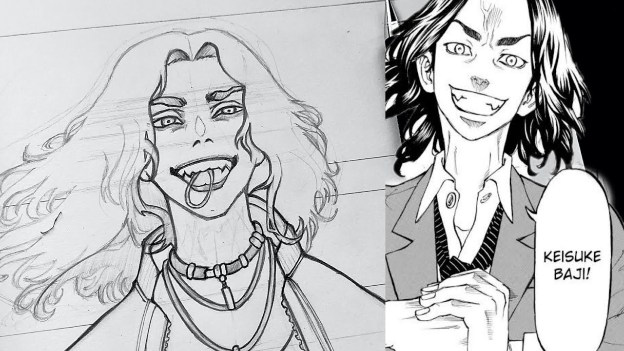 How to draw Baji keisuke from Tokyo Revengers - YouTube
