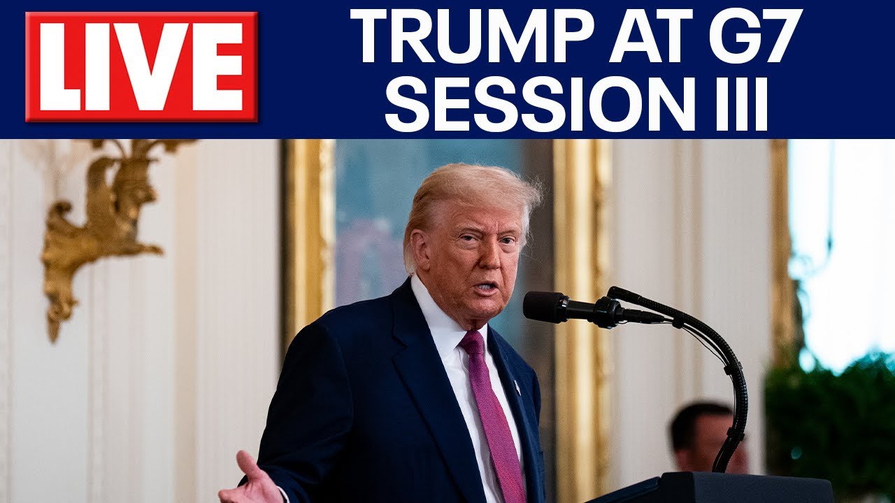 LIVE: President Donald Trump at G7 Session III - YouTube