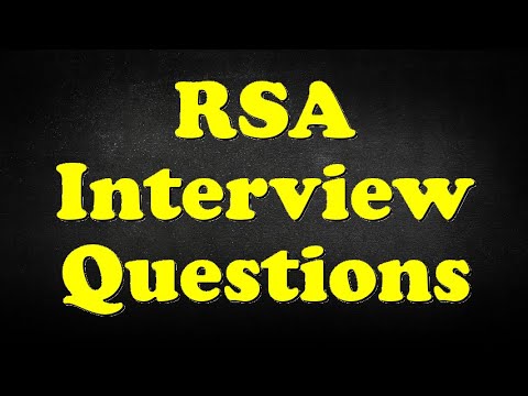 RSA Interview Questions - YouTube