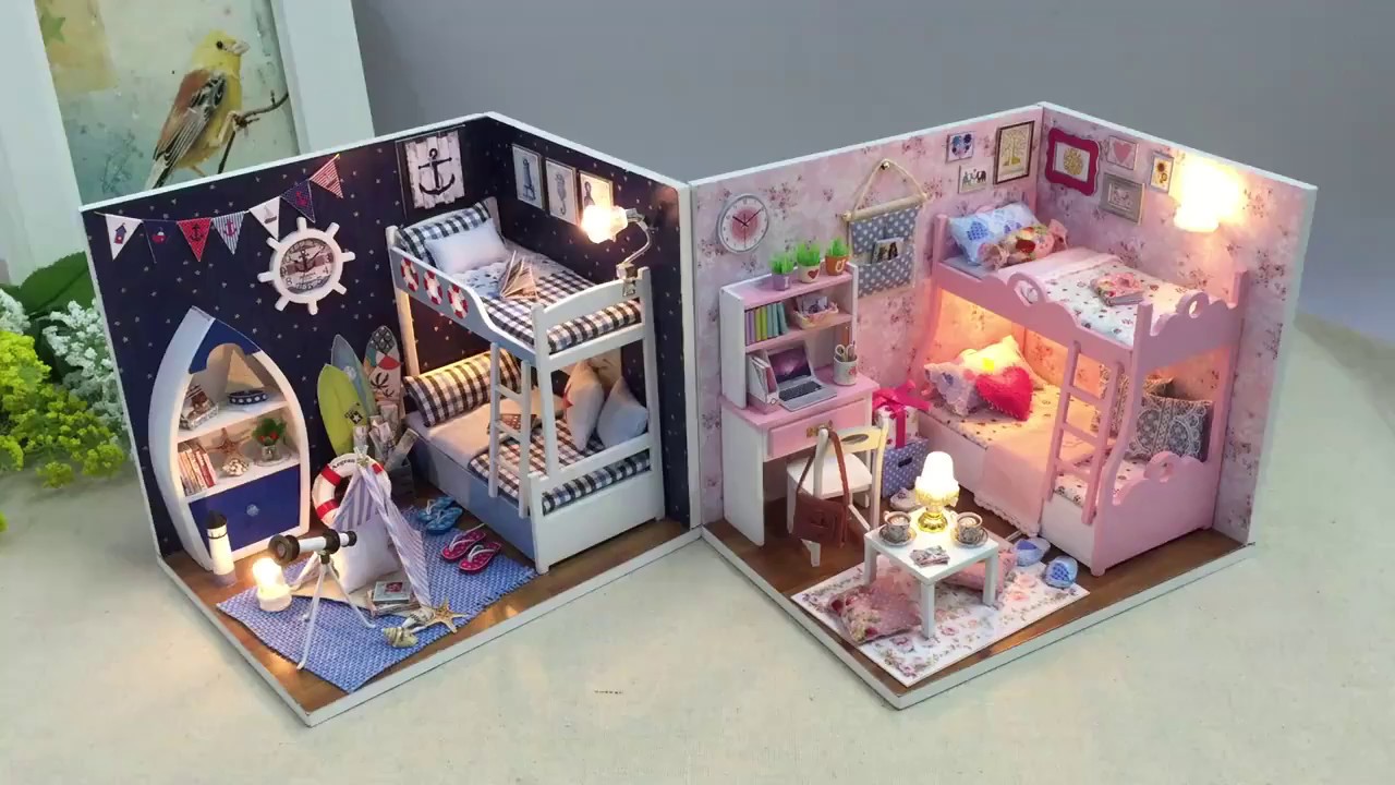 Doll House Furniture Miniature Miniature Room Box Theatre Toys for ...