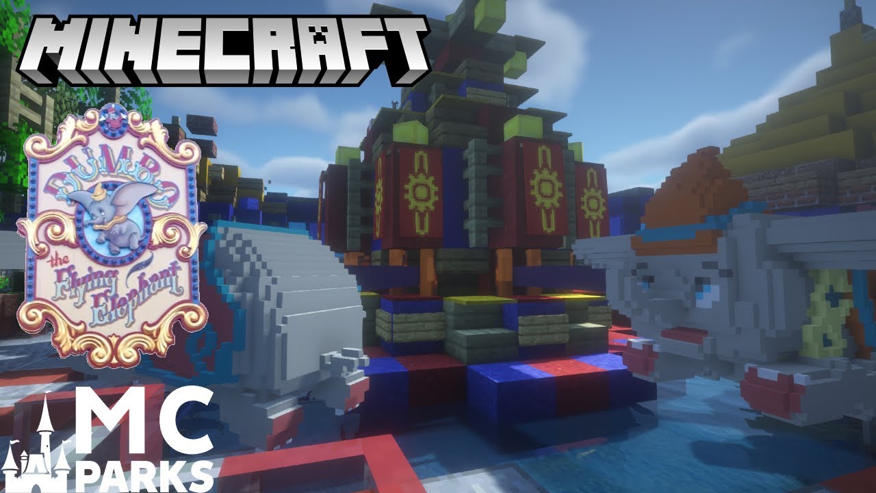 Minecraft Dumbo the Flying Elephant Full Ride Magic Kingdom - YouTube