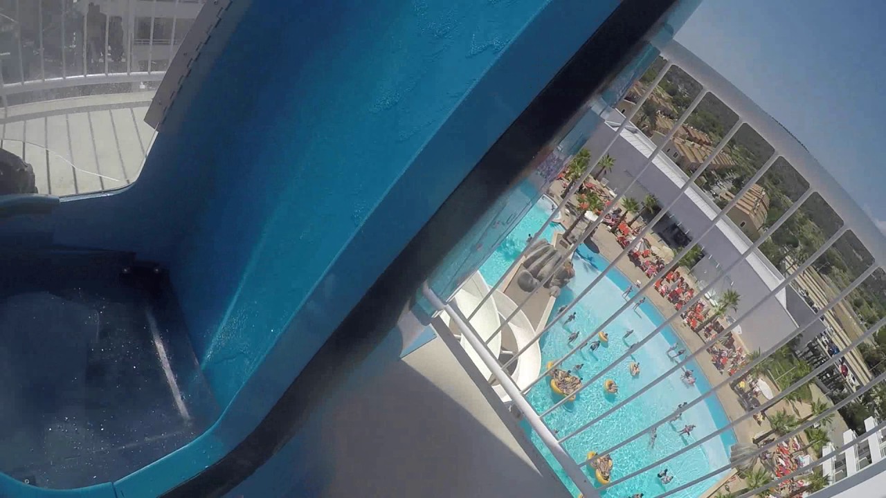 Big water slide(trap door)BH Mallorca - YouTube